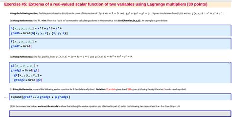 Solved Exercise 5 Extrema Of A Real Valued Scalar Function