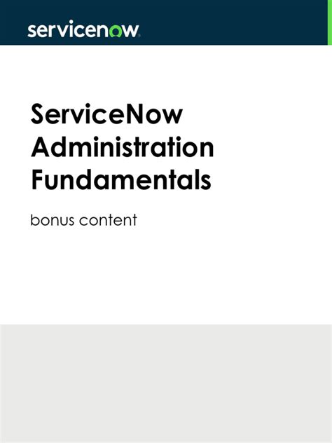 Servicenow Administration Fundamentals Bonus Materials Pdf Icon Computing Trademark