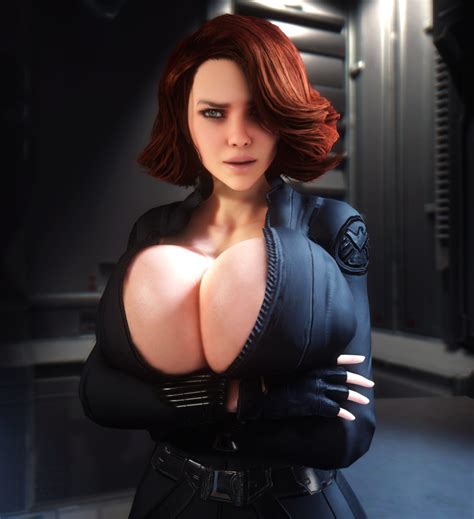 Rule 34 1girls 3d 3d Artwork Alternate Breast Size Black Widow