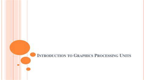 SOLUTION Introduction To Graphics Processing Units Studypool