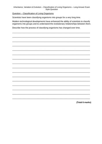 B6 Inheritance Variation And Evolution Aqa Gcse Science Biology Revision