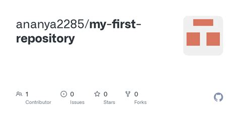 Github Ananya2285my First Repository