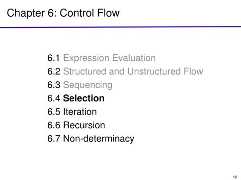 Ppt Chapter 6 Control Flow Powerpoint Presentation Free Download