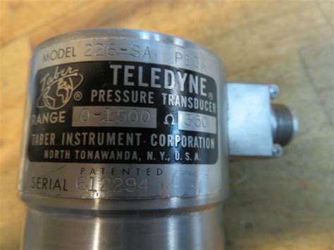Taber Teledyne Pressure Transducer 0 1500 Psi Range 350 Ohms