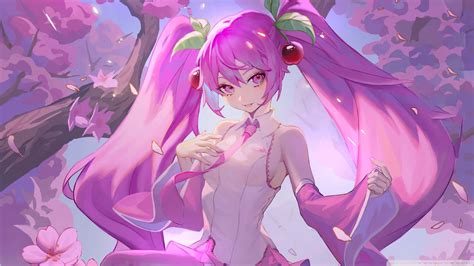Pink Hatsune Miku Wallpapers Wallpaper Cave