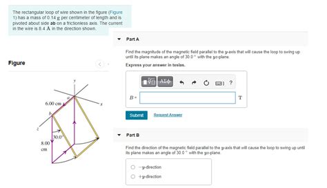 Solved The Rectangular Loop Of Wire Shown In The Figure Chegg