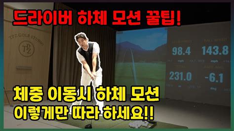 최초 공개 스윙모델 조c 드라이버 비거리 증가 하체의 움직임하체 모션 체중 이동 정확하게 알고 제대로 쓰자 Youtube