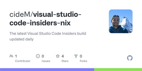 GitHub CideM Visual Studio Code Insiders Nix The Latest Visual Studio Code Insiders Build