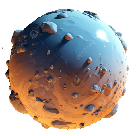 Colorful Three Dimensional 3d Model Outer Space Planet Game Style Decorative Pattern Cutout The