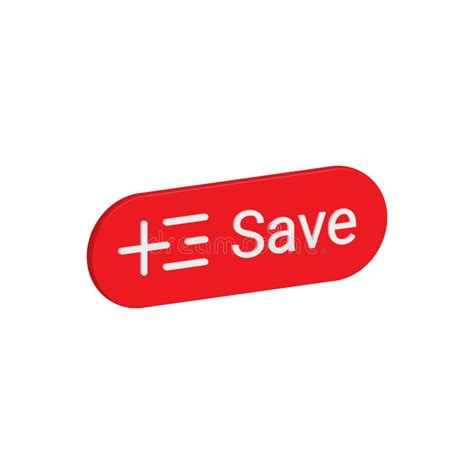 A Minimalist And Modern Save Button Design Stock Vector Illustration