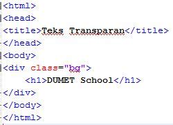 Membuat Teks Transparan Yang Elegan Dengan CSS