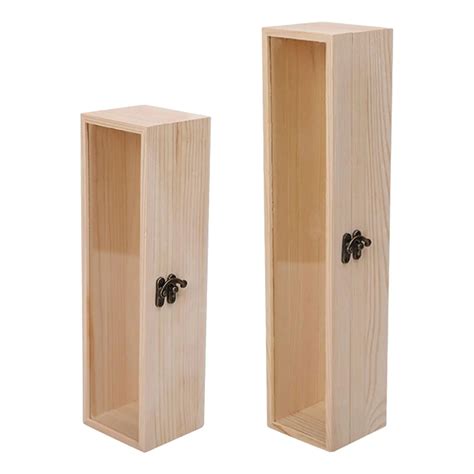 경첩 뚜껑이 있는 미완성 나무 상자 보관 보석 용기 일반 미도색 선물 상자 신발 보물 장난감 Diy 취미 도구