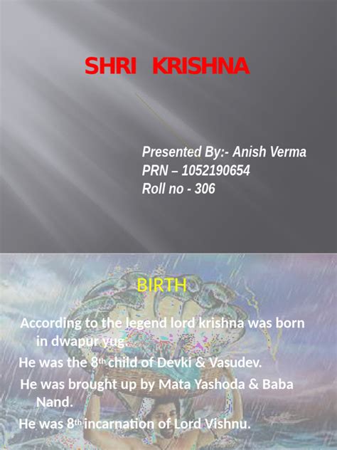 Lord Krishna Anish Verma 1052190694 Pdf