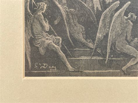 Lot Antique After Gustave Dore Satan Talks To The Council Of Hell