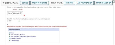 Solved Rewrite The Sum As A Product Of Two Functions Leave Chegg