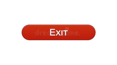 Exit Web Interface Button Wine Red Color Application Log Out Internet Design Stock