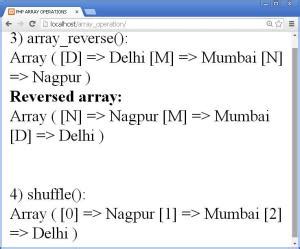PHP Array Operations