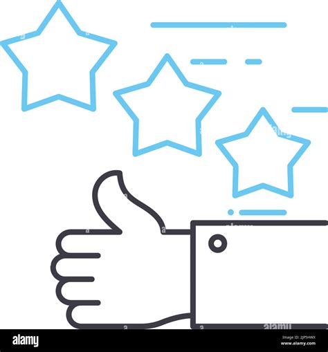 Customer Satisfaction Line Icon Outline Symbol Vector Illustration Concept Sign Stock Vector