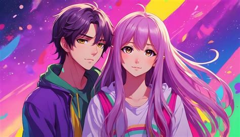 Premium Photo Anime Couple