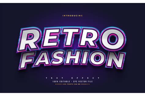 3d Colorful Retro Text Style Effect Graphic By Weiskandasihite · Creative Fabrica