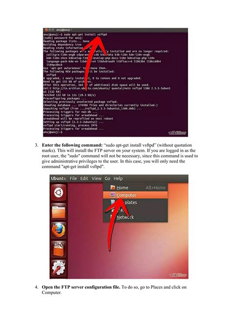 Cara Set Up Ftp Server Di Ubuntu Docx Computing Technology