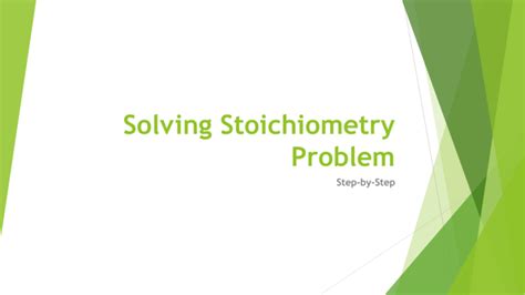 Solving Stoichiometry Problems A Step By Step Guide