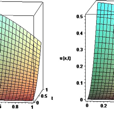 A Graph Of The Exact Solution Of Example 1 B Numerical Simulation