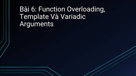 Kĩ Thuật Lập Trình C Nâng Cao Bài 6 Function Overloading