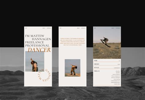 Dancer Portfolio Website On Behance