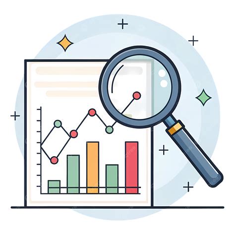 Data Analysis Icon Clipart With Chart And Magnifying Glass For Visualizing Insights Trends