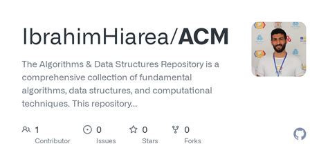 GitHub IbrahimHiarea ACM The Algorithms Data Structures Repository