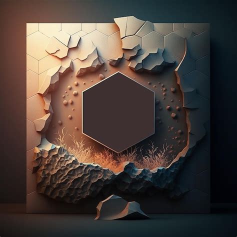 Premium Ai Image A 3d Paper Cut Out Of A Hexagon With The Word Hexagon On It