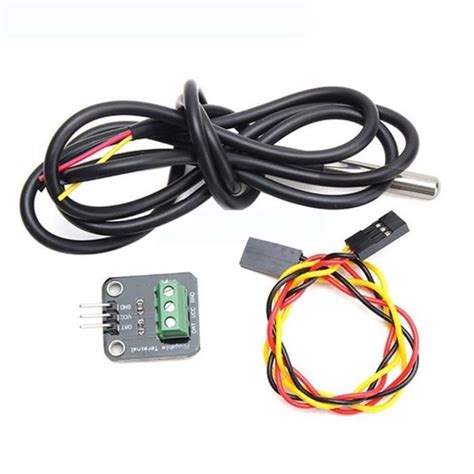 DS18B20 Kit De Module De Capteur De Temperature Impermeable 100 CM Capteur Numerique Cable Sonde