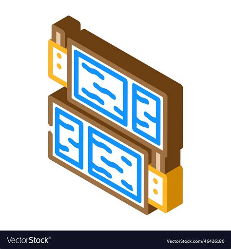 Solvent Extraction Tanks Copper Isometric Icon Vector Image