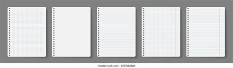 Notebook Line Squared Dot Diary Template Stock Vector Royalty Free