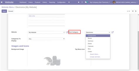 Odoo Website Mega Menu Create Specified Categories
