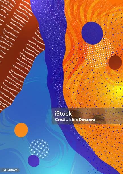 현대 기하학적 파형 패턴 배경 동적 유체 모양 추상적 인 그려진 선 작은 입자 밝은 색상 커버 디자인 포스터 전단지 책 디자인