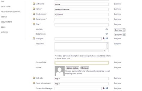 Sharepoint 2013 Userprofile Properties Overview