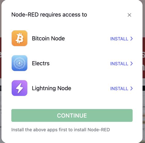 Unable To Install Node Red Which Has Dependency Of Btc Node · Issue 36 · Getumbrelumbrel Apps
