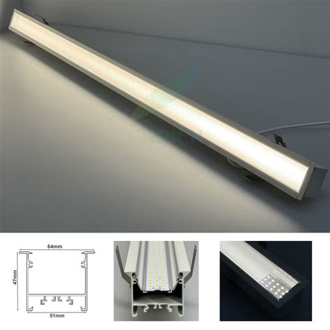 High Quality Recessed Led Linear Light For Commercial Spaces Linkable Prismatic Diffuser