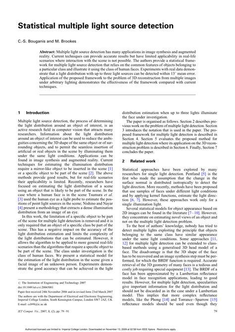 Pdf Multiple Light Source Detection