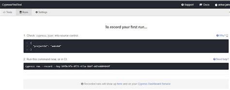 Steps To Setup Cypress Dashboard Qa Automation