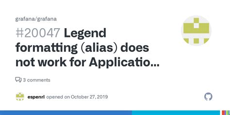 Legend Formatting Alias Does Not Work For Application Insights · Issue 20047 · Grafana