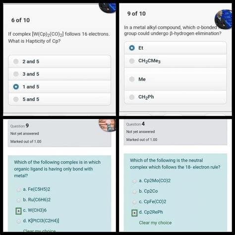 Of Of If Complex W Cp CO Follows Chegg Com