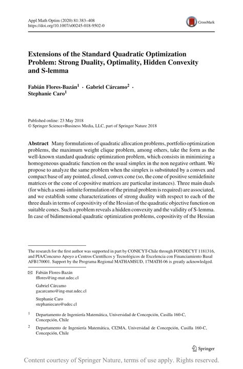 Extensions Of The Standard Quadratic Optimization Problem Strong