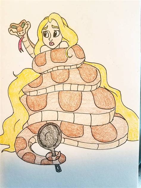 Kaa Constricting Rapunzel By Bluekarate On Deviantart