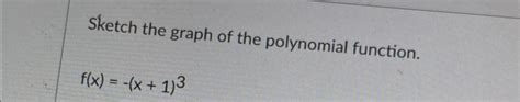 Solved Sketch The Graph Of The Polynomial