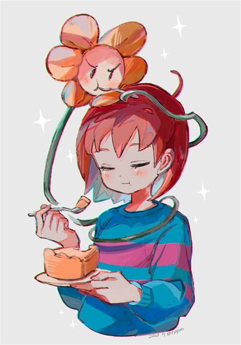Frisk And Flowey Undertale Drawn By Noppo Nopon Danbooru