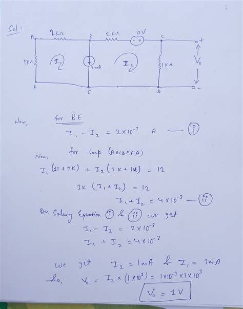 Use Loop Analysis To Find V0 In The Network Given Below