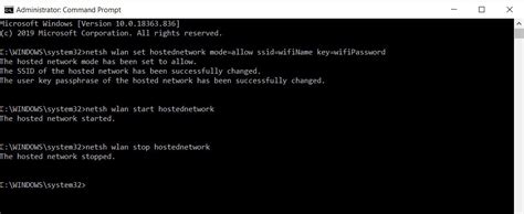 how to create a wifi hotspot in windows 8 using command prompt